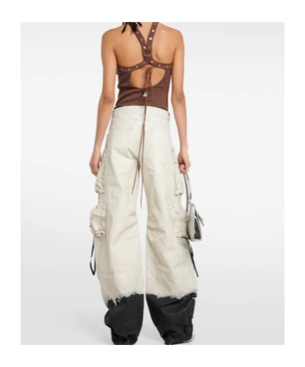 Attico Denim Cargo Pants