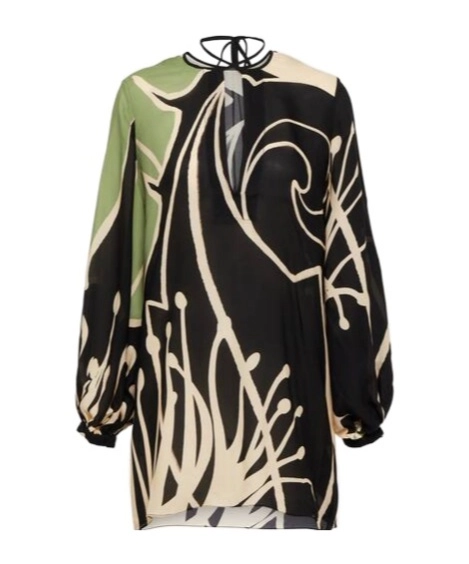 Johanna Ortiz Printed Silk Georgette Blouse - Black