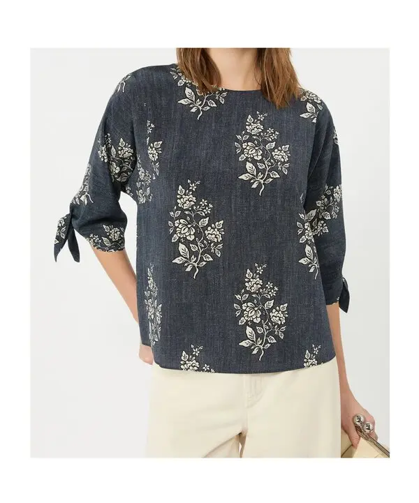 Max Mara Printed Silk Crepe De Chine Blouse