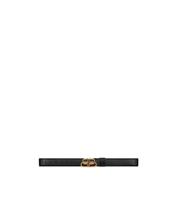 Balenciaga Bb Reversible Belt - Black