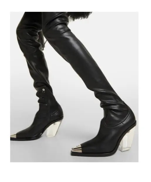 David Koma Faux Leather Over-the-knee Boots