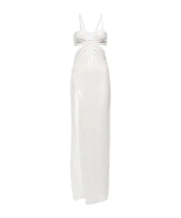 NENSI DOJAKA Bridal Sequined Tulle Gown - White