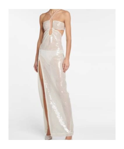 NENSI DOJAKA Bridal Sequined Tulle Gown