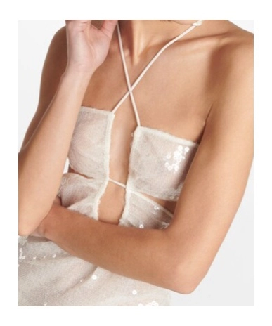NENSI DOJAKA Bridal Sequined Tulle Gown