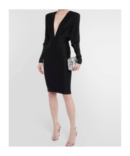 Alexandre Vauthier Satin Midi Dress