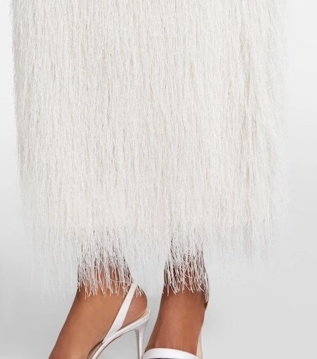 RÓHE Bridal Fringed Wool-blend Maxi Dress