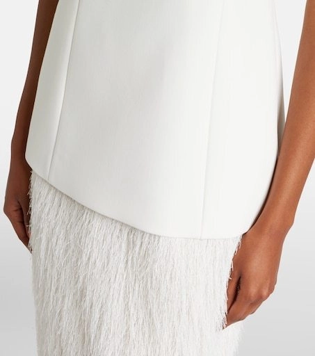 RÓHE Bridal Fringed Wool-blend Maxi Dress