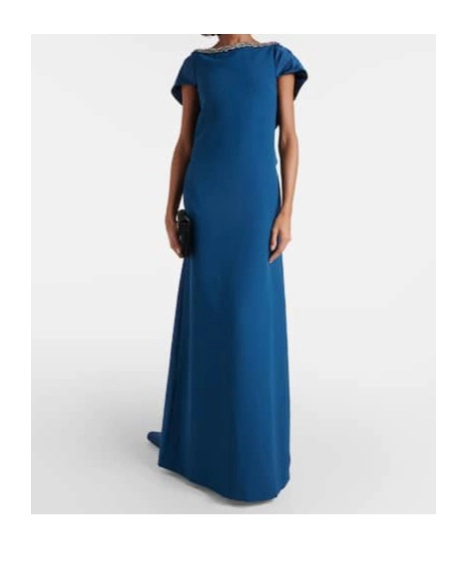 SAFIYAA LONDON Crystal-embellished Crepe Dress