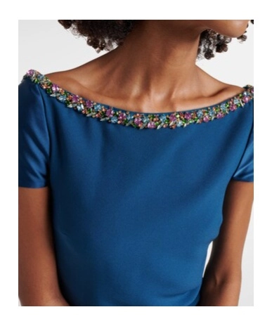 SAFIYAA LONDON Crystal-embellished Crepe Dress