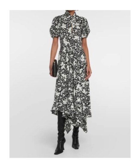 Stella McCartney Floral Silk Midi Dress