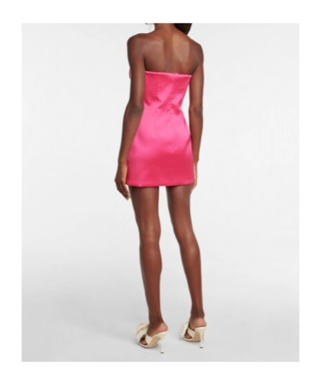 Magda Butrym Strapless Cutout Satin Minidress