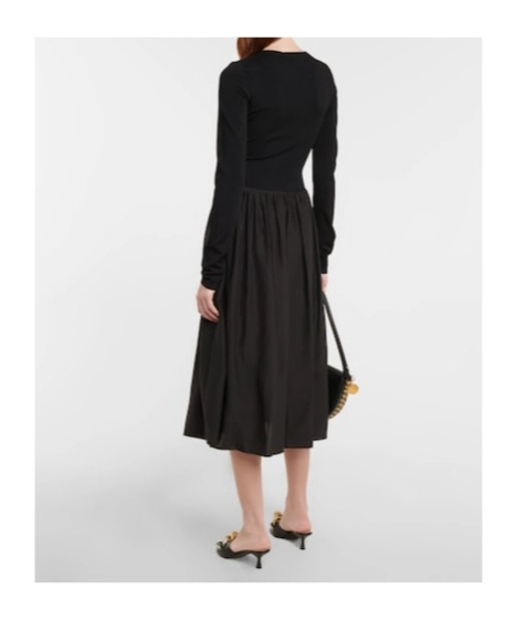Stella McCartney Cutout Silk-trimmed Midi Dress