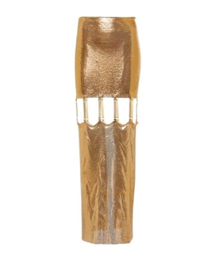 CHRISTOPHER KANE Cutout Mesh Midi Skirt