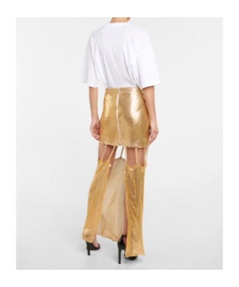 CHRISTOPHER KANE Cutout Mesh Midi Skirt