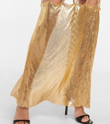 CHRISTOPHER KANE Cutout Mesh Midi Skirt