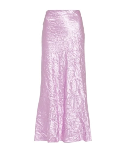 Attico Crinkled Satin Slip Skirt