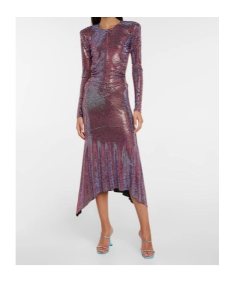 Alexandre Vauthier Metallic Ruched Maxi Dress