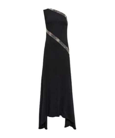 Stella McCartney Embellished One-shoulder Maxi Dress - Black