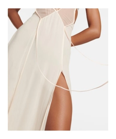 NENSI DOJAKA Bridal Cutout Silk Chiffon Gown