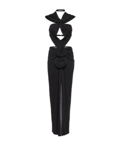 Magda Butrym Hooded Cutout Midi Dress - Black