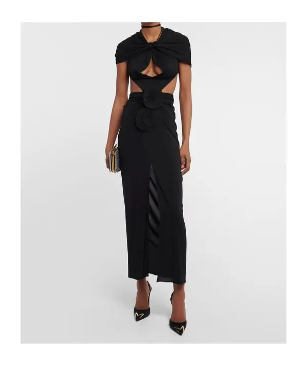 Magda Butrym Hooded Cutout Midi Dress