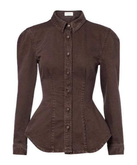 Magda Butrym Peplum Denim Jacket