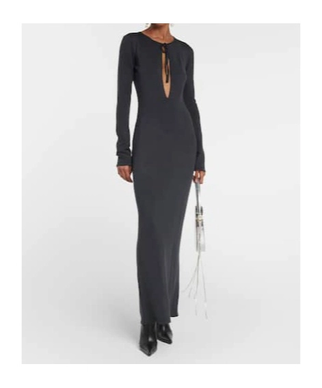 Magda Butrym Cutout Silk Maxi Dress