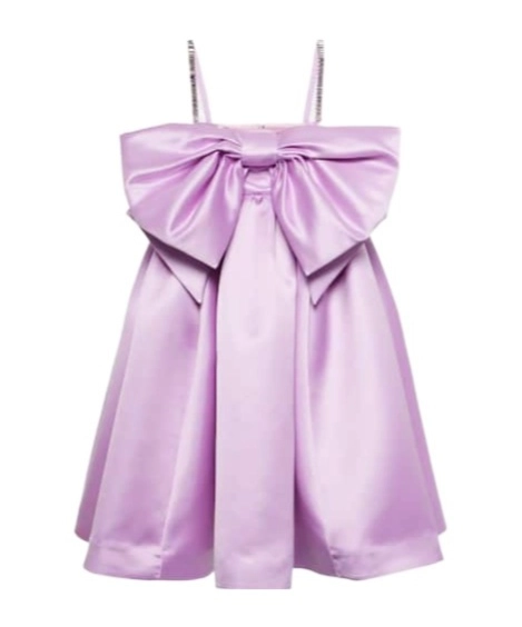 Nina Ricci Bow-detail Duchesse Satin Minidress - Lila