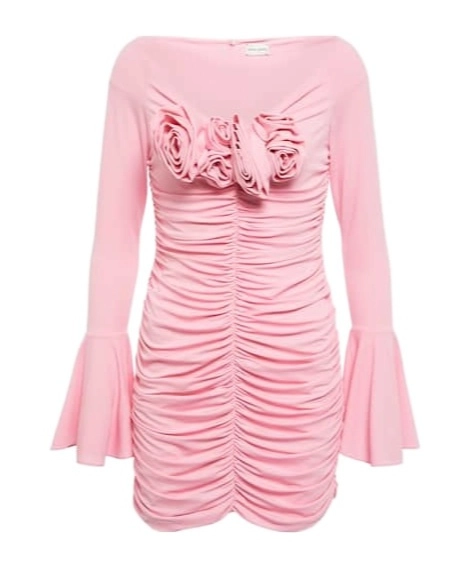 Magda Butrym Ruched Jersey Minidress - Pink