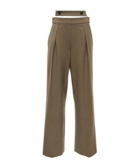 Proenza Schouler Cutout High-rise Wool-blend Pants