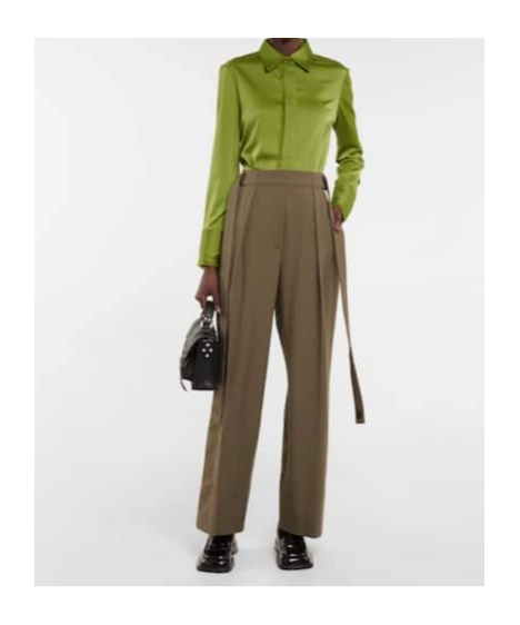 Proenza Schouler Cutout High-rise Wool-blend Pants