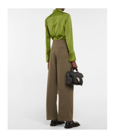 Proenza Schouler Cutout High-rise Wool-blend Pants