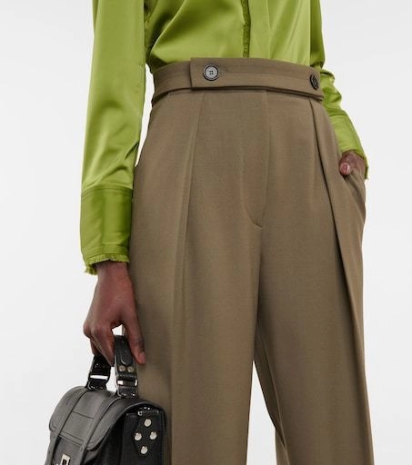 Proenza Schouler Cutout High-rise Wool-blend Pants