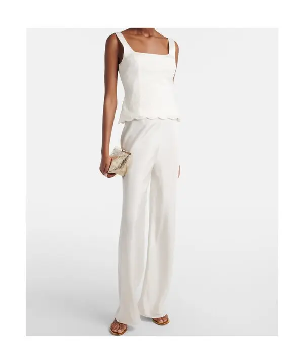 Posse Cove Silk-blend Straight Leg Pants