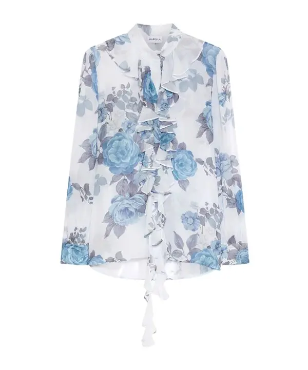 Marella Ruched Georgette Shirt