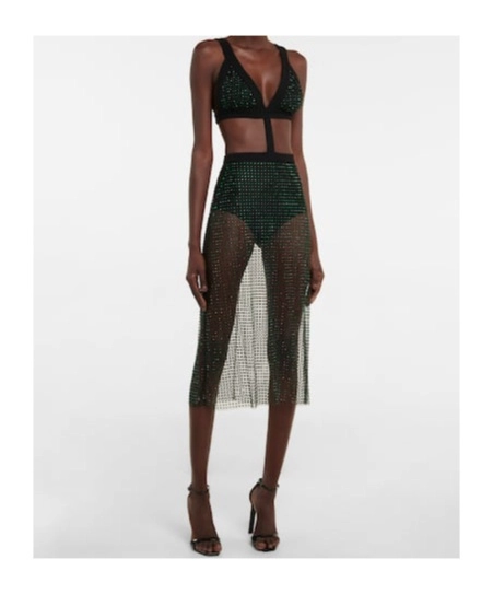 CHRISTOPHER KANE Embellished Tulle Midi Dress