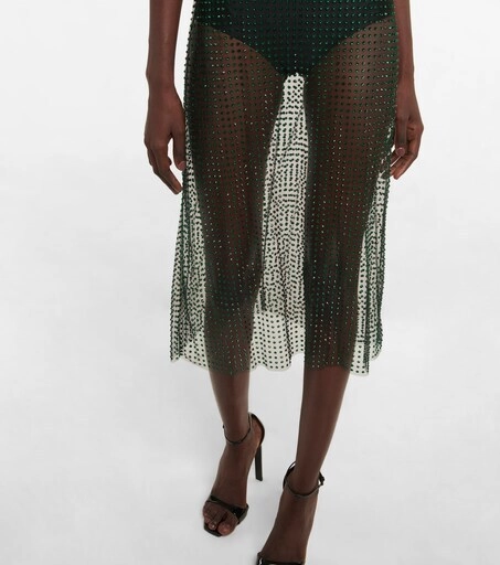 CHRISTOPHER KANE Embellished Tulle Midi Dress