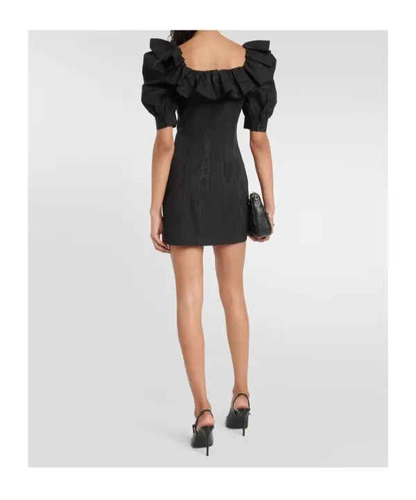 Alessandra Rich Ruffled Puff-sleeve Minidress