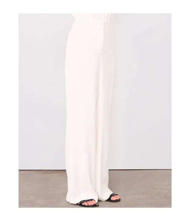 Officine Générale Wide Leg Pants With Belt Loops