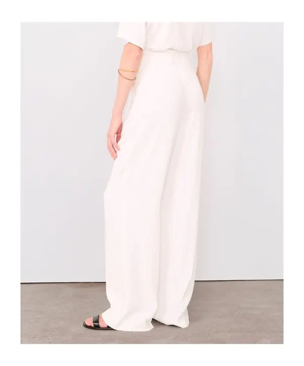 Officine Générale Wide Leg Pants With Belt Loops
