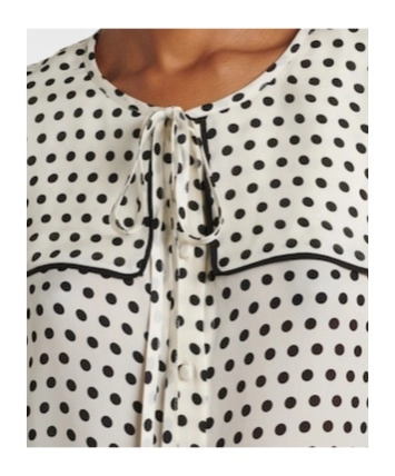 FRAME Fleet Polka-dot Silk Blouse