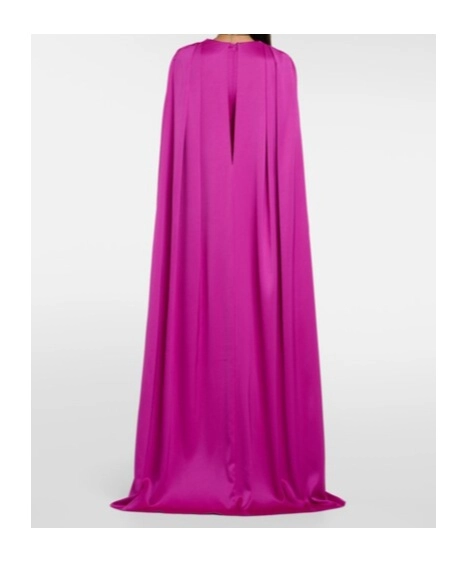Alex Perry Caped Satin Gown