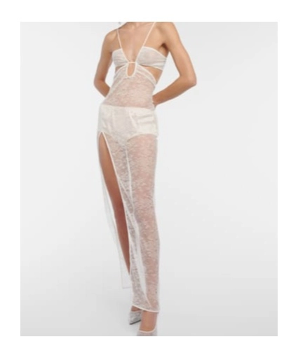 NENSI DOJAKA Bridal Lace Cutout Gown