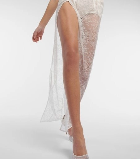 NENSI DOJAKA Bridal Lace Cutout Gown