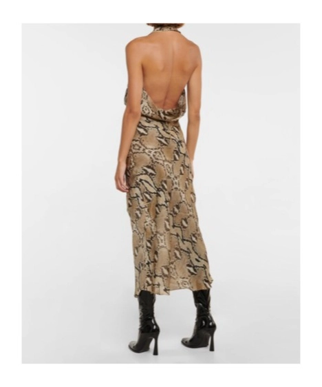 PETAR PETROV Abby Snake-print Silk Midi Dress