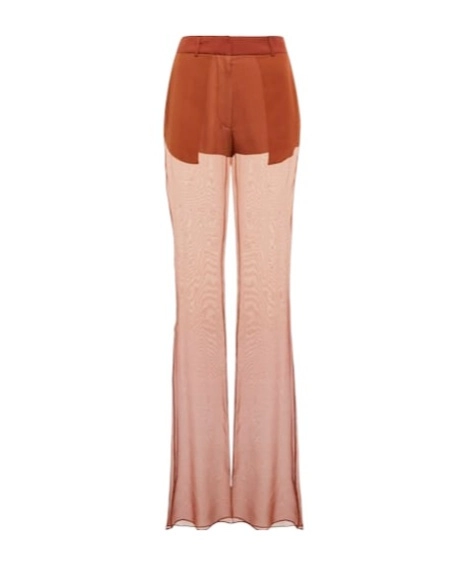 NENSI DOJAKA Mid-rise Wide-leg Silk Pants