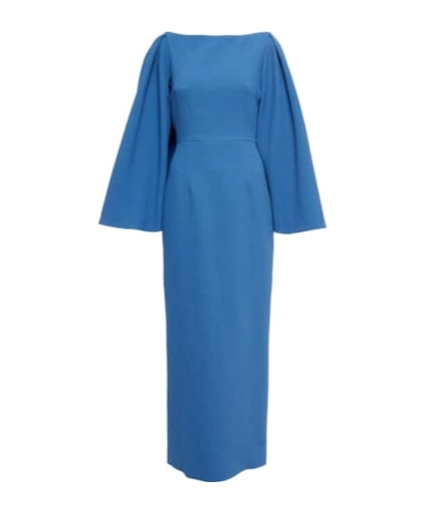 EMILIA WICKSTEAD Niesha Crepe Midi Dress - Blue