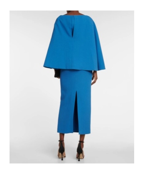 EMILIA WICKSTEAD Niesha Crepe Midi Dress - Blue