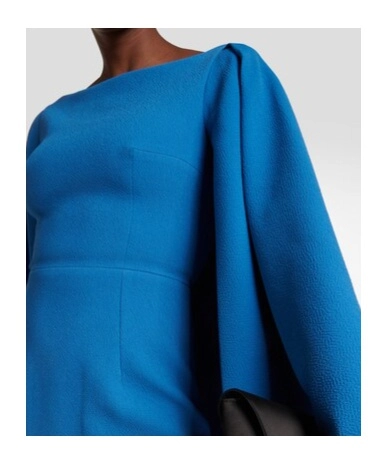 EMILIA WICKSTEAD Niesha Crepe Midi Dress - Blue