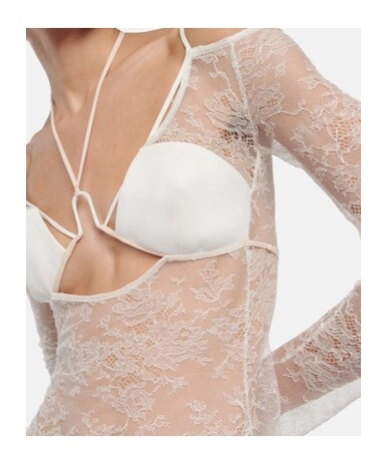 NENSI DOJAKA Bridal Cutout Lace Gown